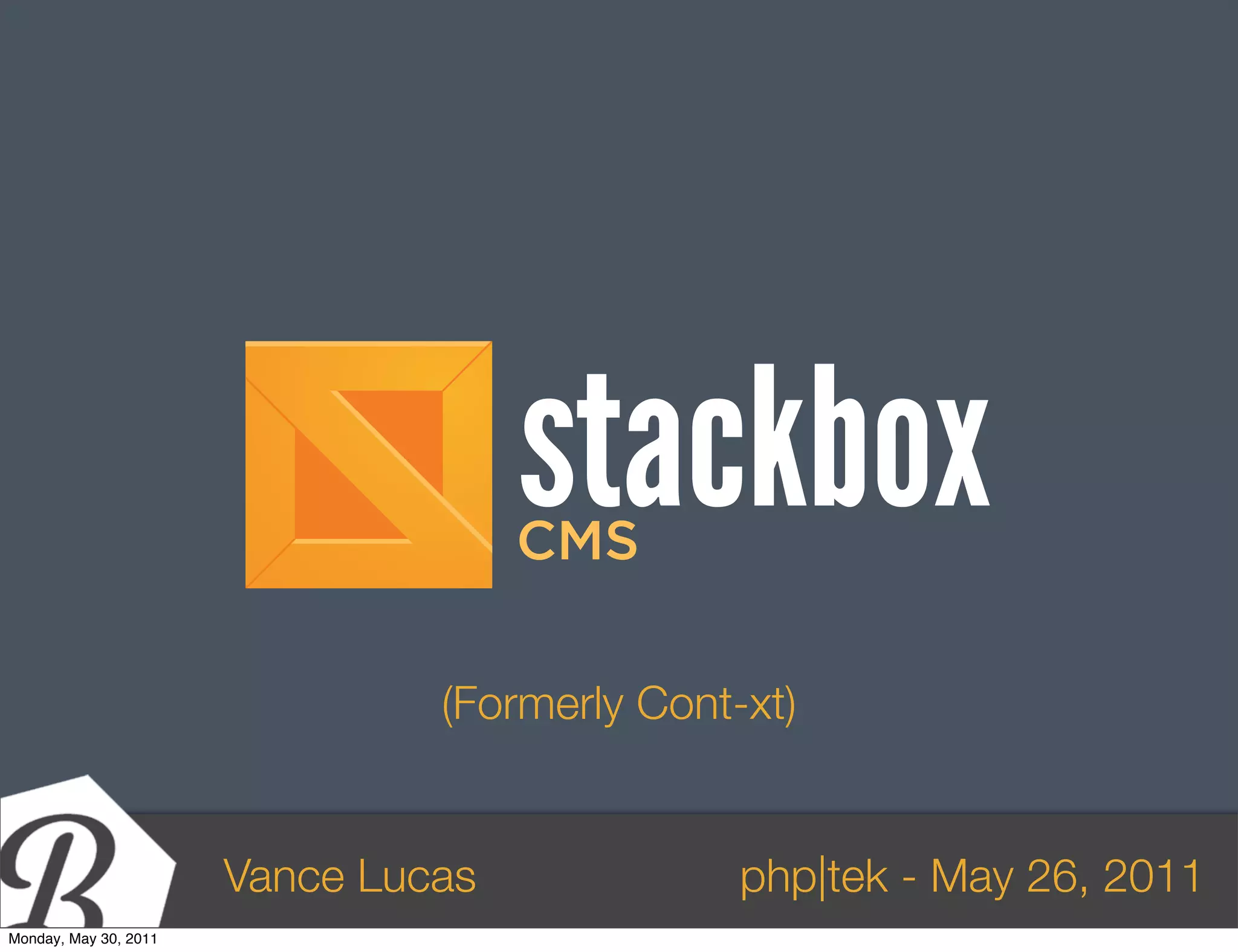 Stackbox CMS: Next-Generation Content Management | PPT