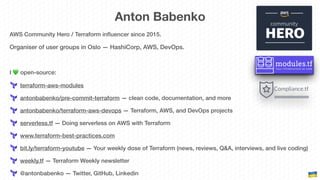 stackconf 2024 | Streamlining Compliance Leveraging Open-Source Terraform AWS modules by Anton ...