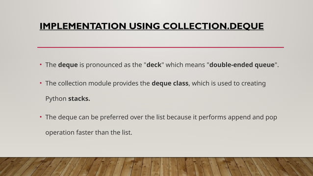 Data Structure Stack operation in python | PPTX