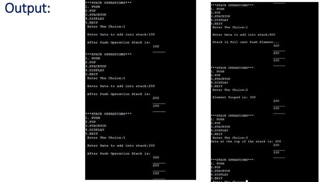 Operations on Stack, Stack using Array and Linked List | PPT | Free Download
