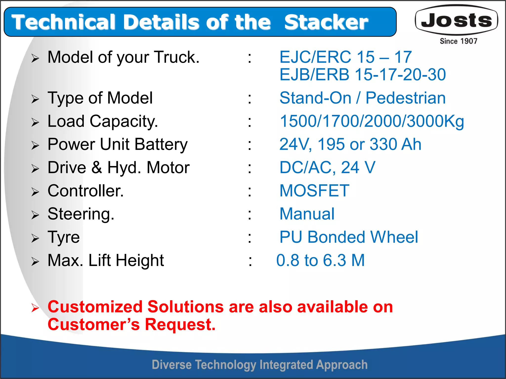 Electric Stacker | Reach Stacker | Material Handling Stacker | PDF