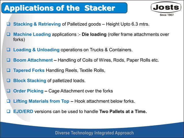 Electric Stacker | Reach Stacker | Material Handling Stacker | PDF ...