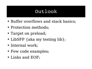 Stack Frame Protection | PPT