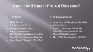 StackiFest 2017 Technology Update | PPTX | Cloud Computing | Internet