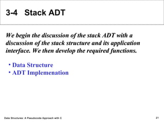 Stack implementation using c | PPT | Programming Languages | Computing