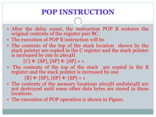 Stack in 8085 microprocessor | PPTX