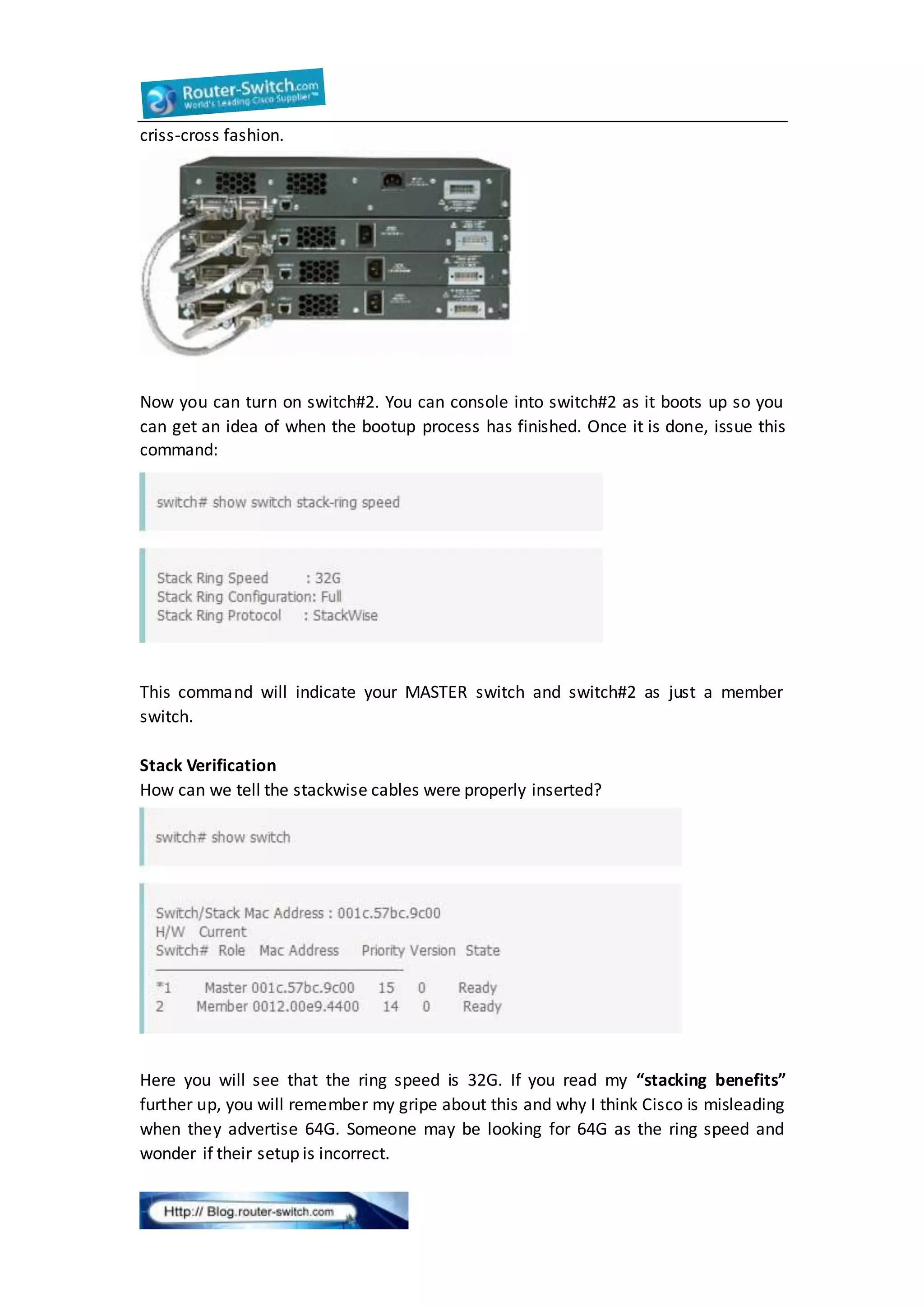 Stacking cisco 3750 switches benefits & stacking rules | DOCX | Operating Systems | Computer ...