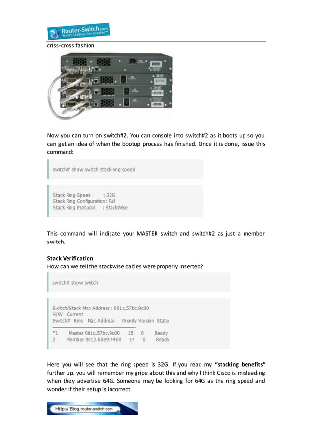 Stacking cisco 3750 switches benefits & stacking rules | DOCX | Operating Systems | Computer ...