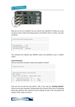 Stacking cisco 3750 switches benefits & stacking rules | DOCX | Operating Systems | Computer ...
