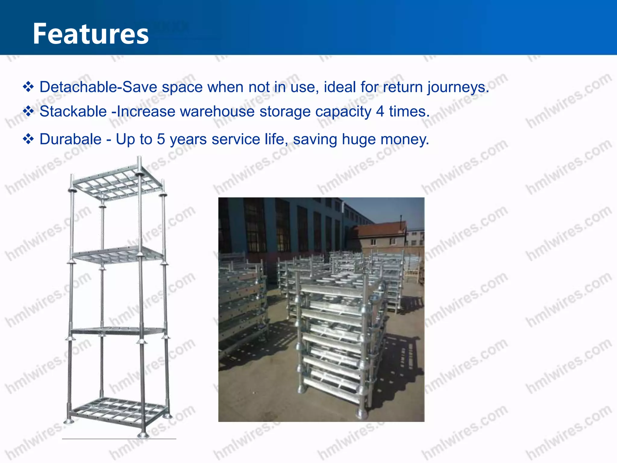 Stacking pallet rack HML-M1 | PPTX