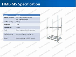 Stacking pallet rack HML-M1 | PPTX