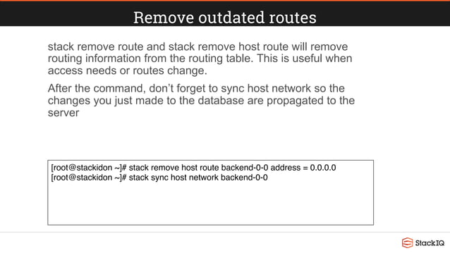 Stacki: Remove Commands | PPT