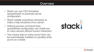 Stacki: Automate with Spreadsheets (Tutorial) | PPTX