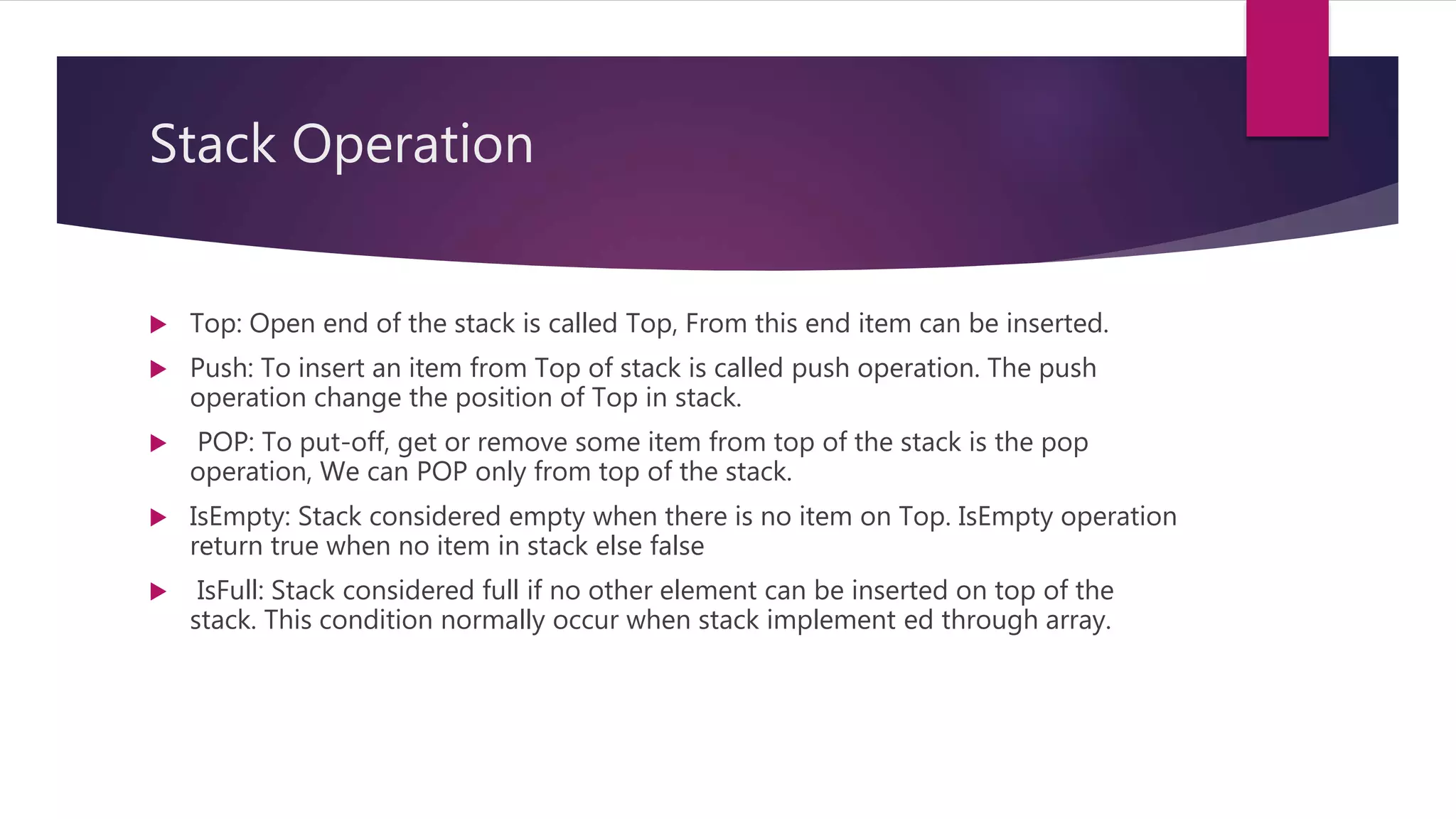Stack operation | PPTX