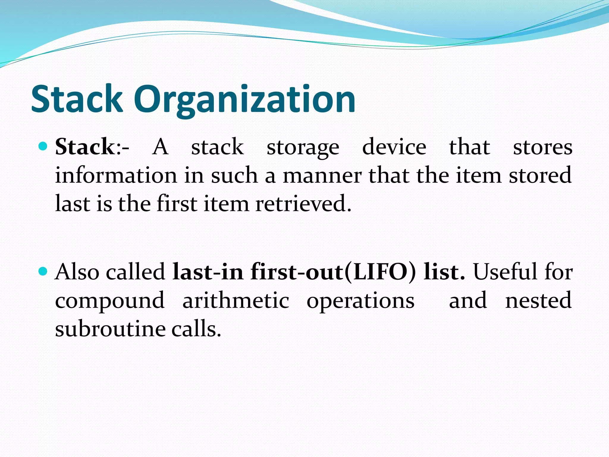 Stack organization | PPTX