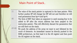 Stack and; parameters passing through stack | PPTX