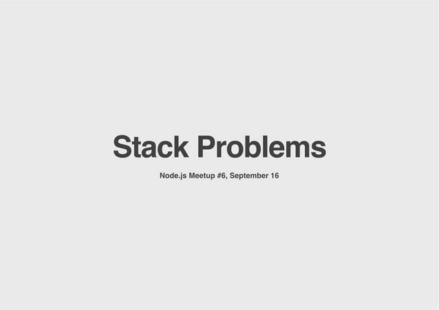 Stack problems | PDF