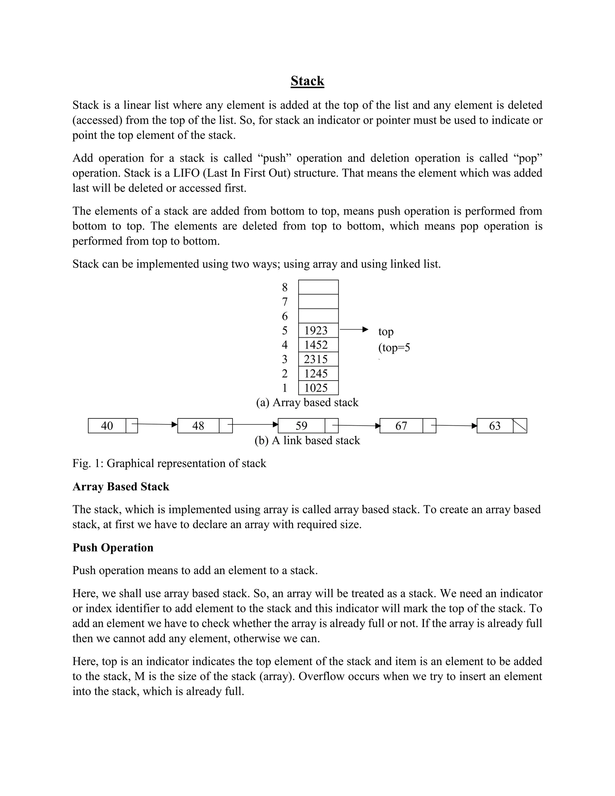 Stack push pop | PDF Stack push pop | PDF