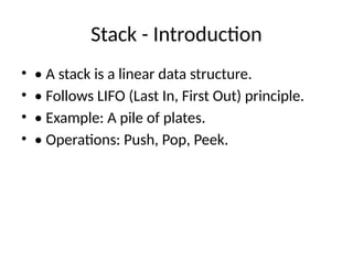 Stack_Queue ppt showing detailed data structure explanation | PPTX