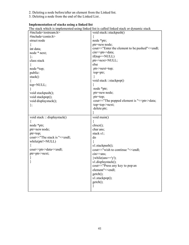 Stack Linked List And Queue Pptx Programming Languages Computing 3979