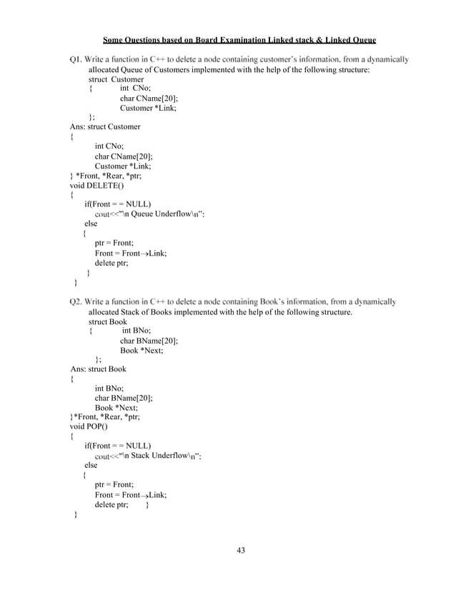 STACK, LINKED LIST ,AND QUEUE | PPTX | Programming Languages | Computing