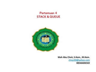 STACK & QUEUE pert 5.pptx , stack program in teknik | PPTX