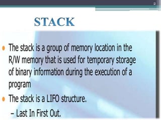 STACK REALIZATION IN ARM | PPTX