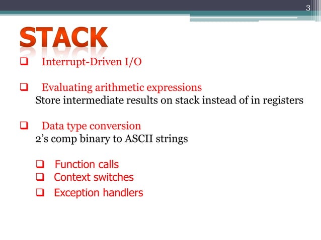 STACK REALIZATION IN ARM | PPTX