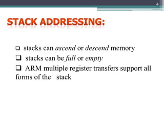 STACK REALIZATION IN ARM | PPTX