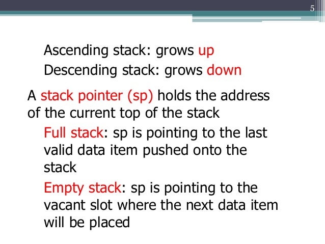 STACK REALIZATION IN ARM