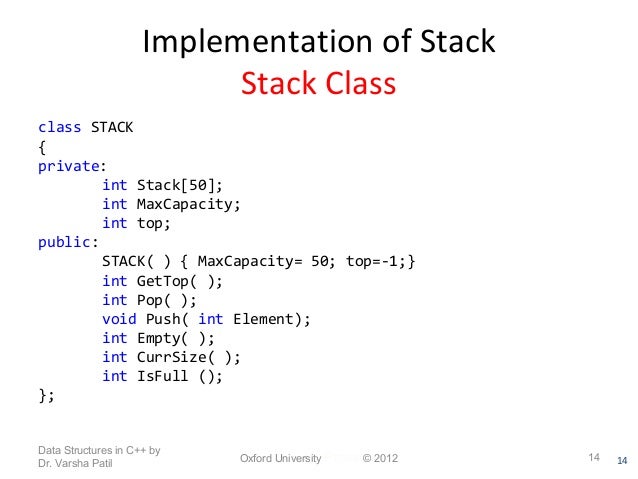 Data Structure In C Stack Data Structure In C Stack