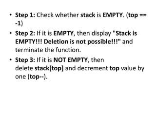 Stacks in Data Structure | PPTX