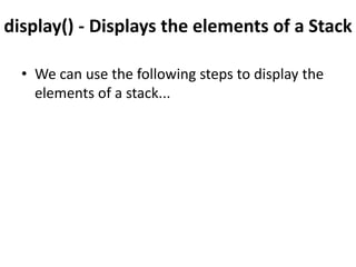 Stacks in Data Structure | PPTX