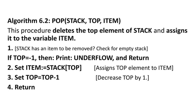 Stacks IN DATA STRUCTURES | PPTX | Programming Languages | Computing