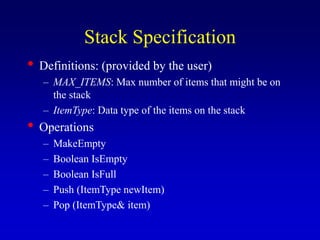 Stacks | PPT