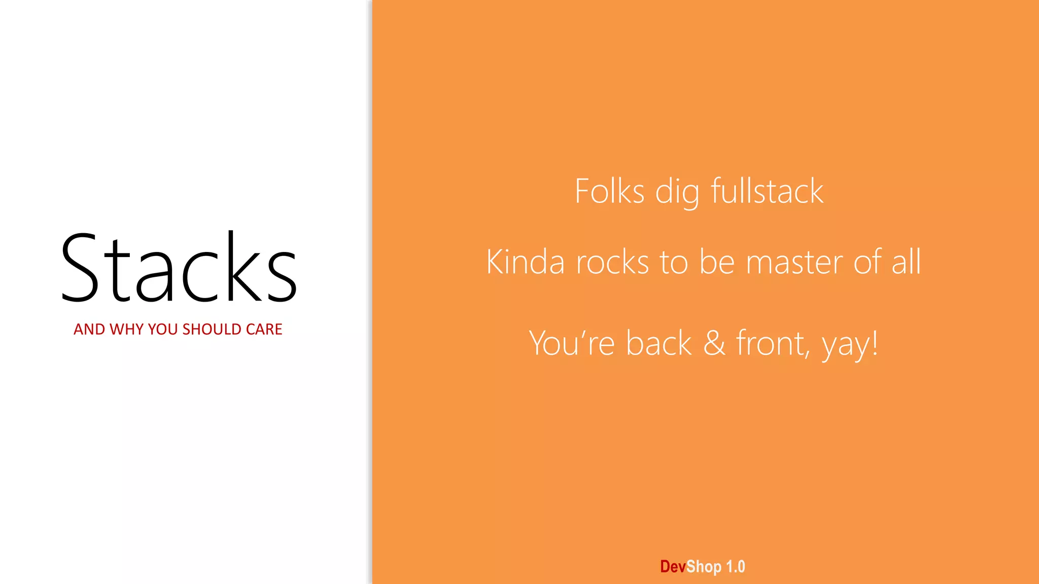 Growing into FULL STACK programming | PPT