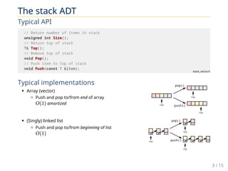 Stacks and Queues - C++ introduction to stacks and queues | PDF