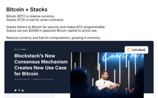 Stacks 2.0 Introduction ($STX) | PDF