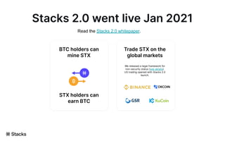 Stacks 2.0 Introduction ($STX) | PDF