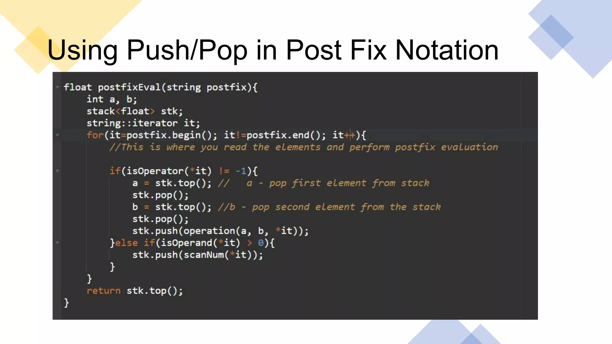 Stacks and Mathematical Expressions | PPT