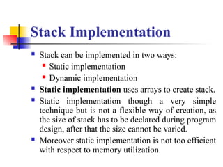 stack data structure and its applications , advantages, disadvantages ...