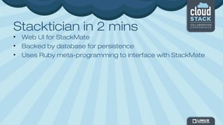 Stacktician - CloudStack Collab Conference 2014 | PPT