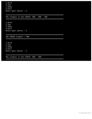 STACK IMPLEMENTATION USING SINGLY LINKED LIST | PDF