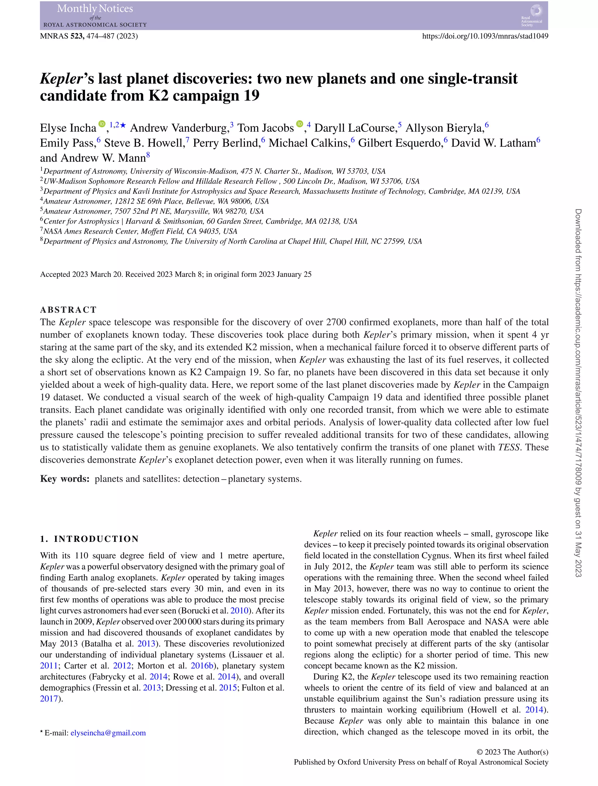 Kepler’s last planet discoveries: two new planets and one single ...