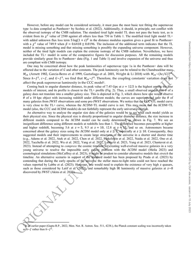 JWST early Universe observations and 𝚲CDM cosmology | PDF