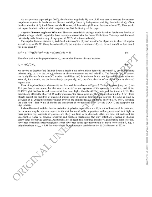 JWST early Universe observations and 𝚲CDM cosmology | PDF