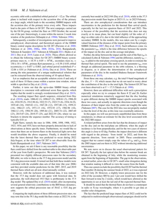 Refining the OJ 287 2022 impact flare arrival epoch | PDF