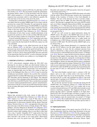Refining the OJ 287 2022 impact flare arrival epoch | PDF