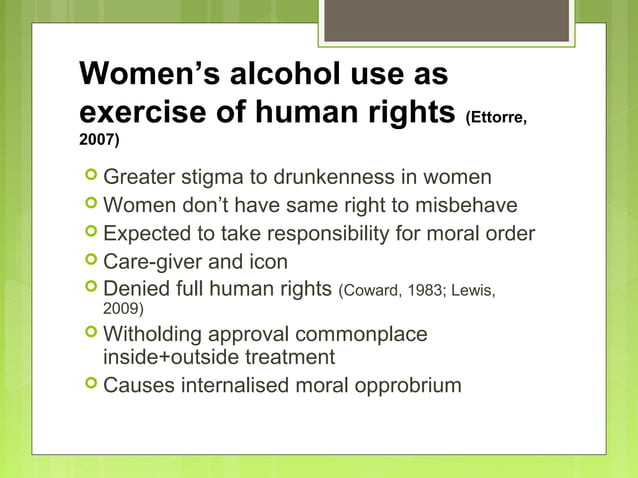 Women, alcohol, mental health: a politics of oppression by Patsy ...