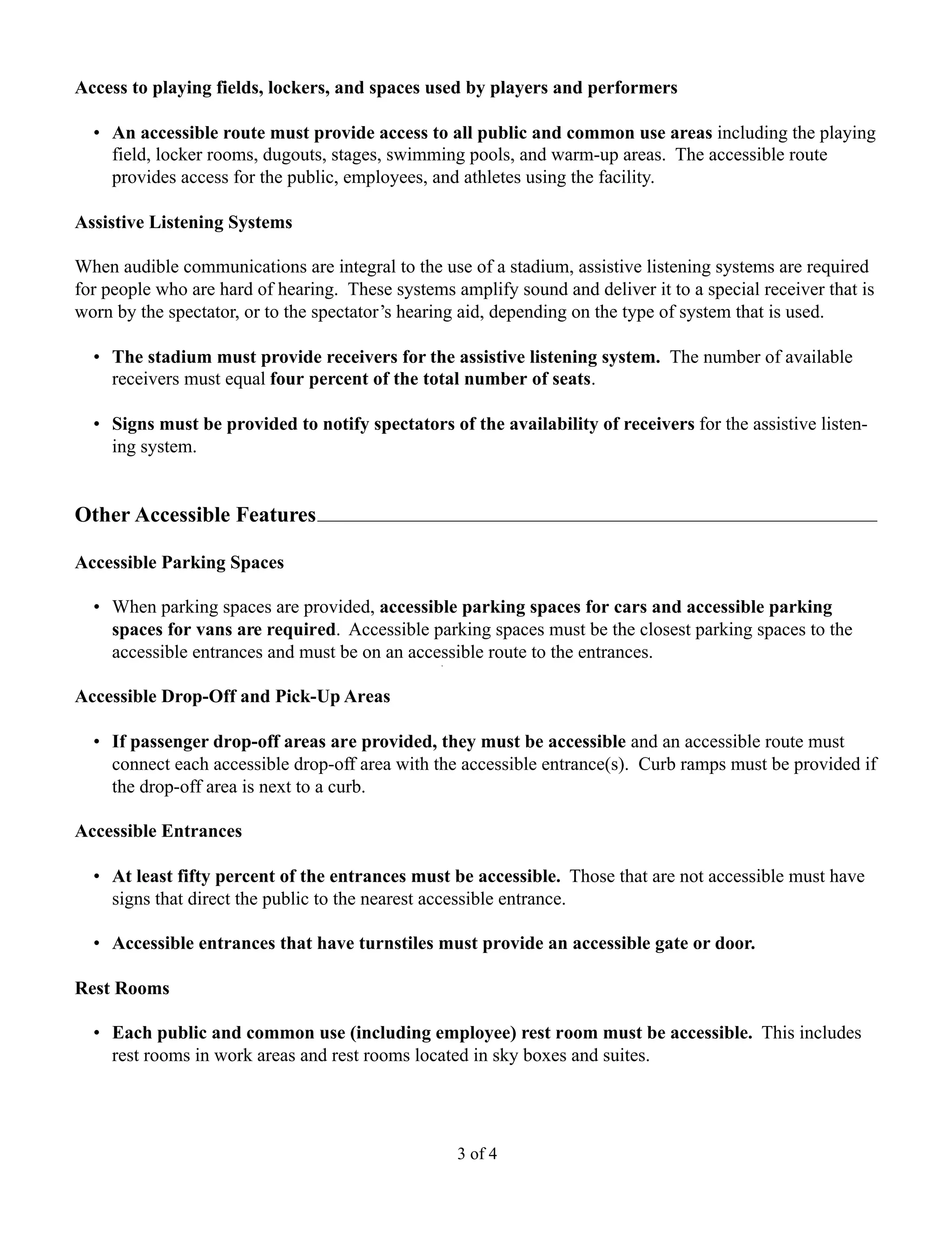 US Access Board Stadium Accessibility Guidelines | PDF